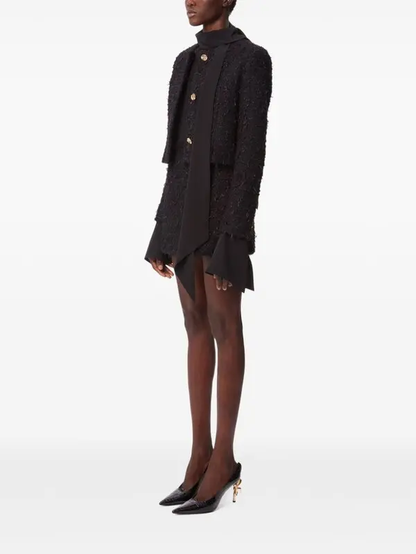 Nina Ricci Frayed Tweed Crop Jacket