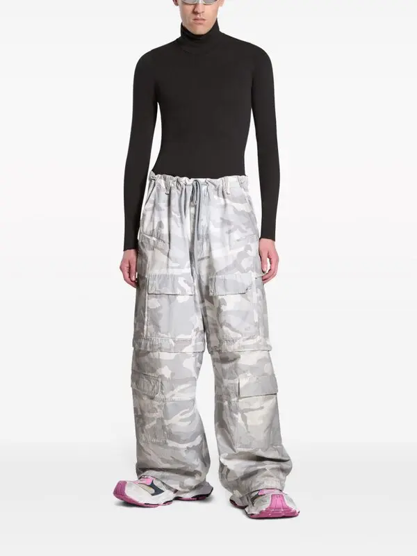 Balenciaga Cargo Camo-print Cotton Trousers
