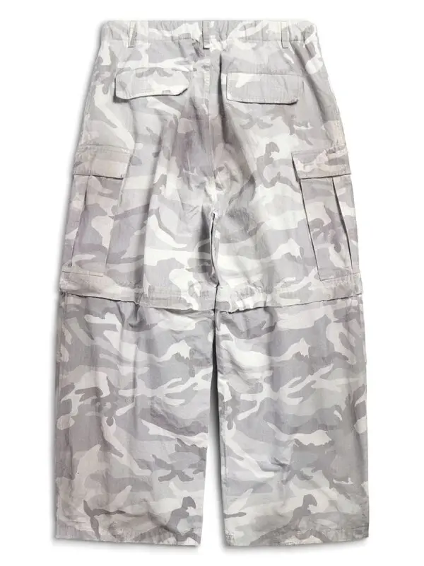 Balenciaga Cargo Camo-print Cotton Trousers