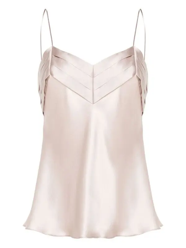 Carine Gilson Pleated Silk Camisole