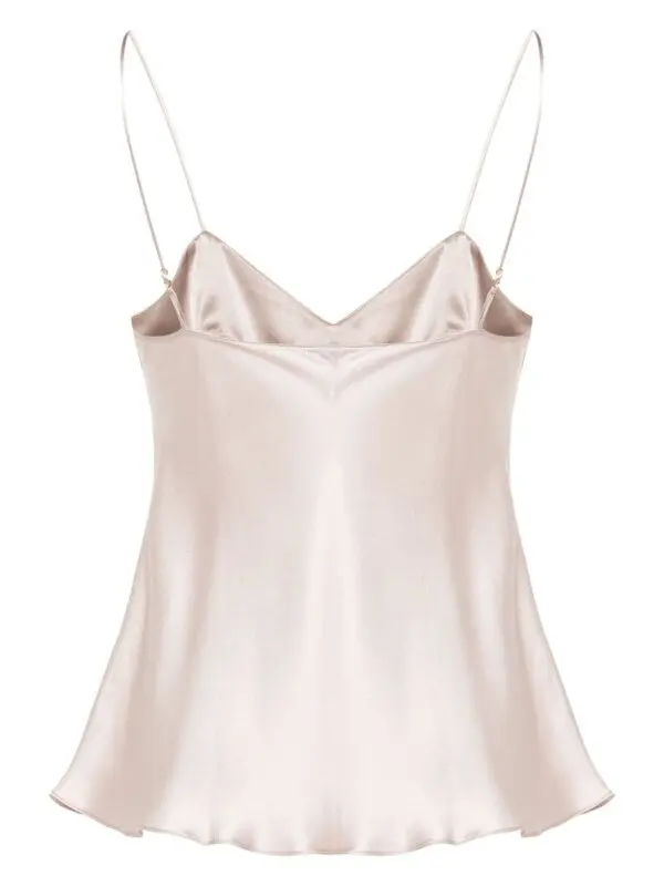 Carine Gilson Pleated Silk Camisole