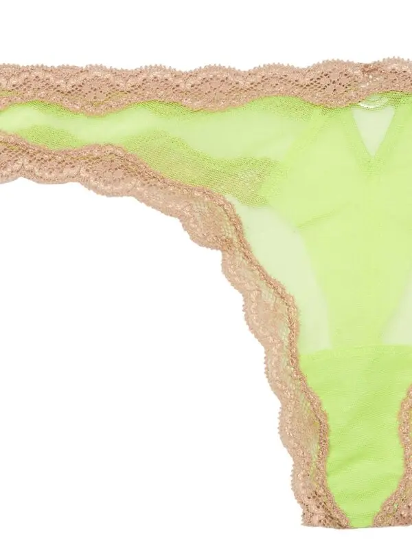 FLEUR DU MAL Sheer Tulle Thong