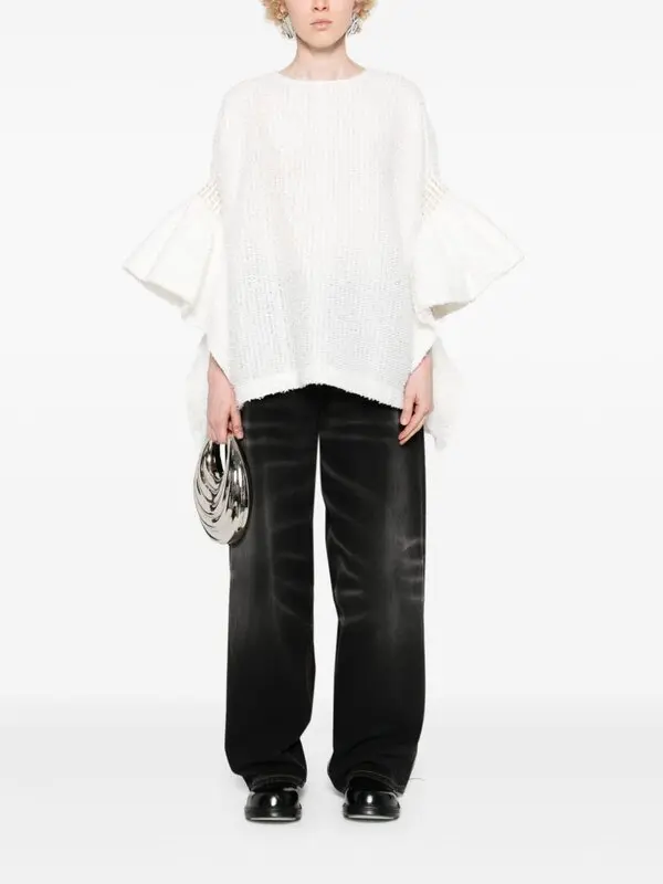 Junya Watanabe Flared-cuffs Bouclé Blouse