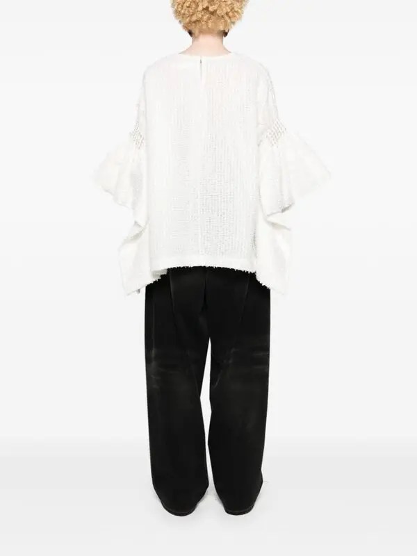 Junya Watanabe Flared-cuffs Bouclé Blouse