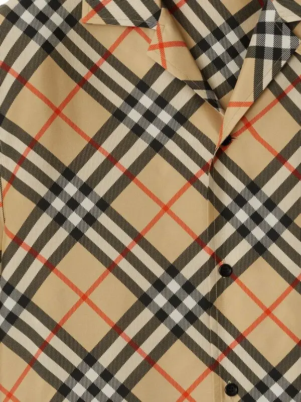 Burberry Nova Check Silk Shirt - Neutrals