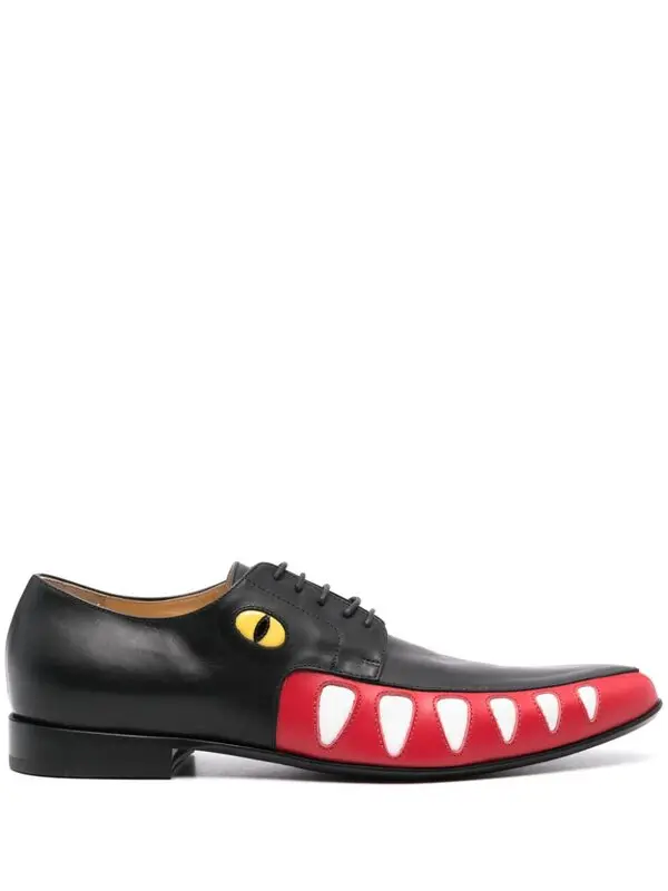 WALTER VAN BEIRENDONCK Crocodile Oxford Shoes - Black