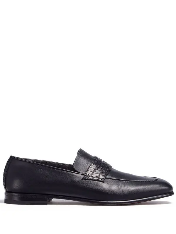 Zegna Leather Loafers - Black