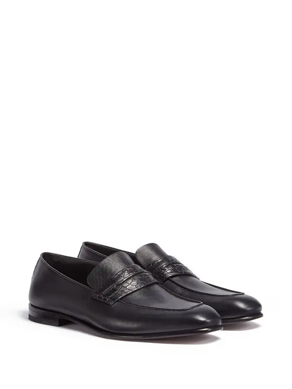 Zegna Leather Loafers - Black