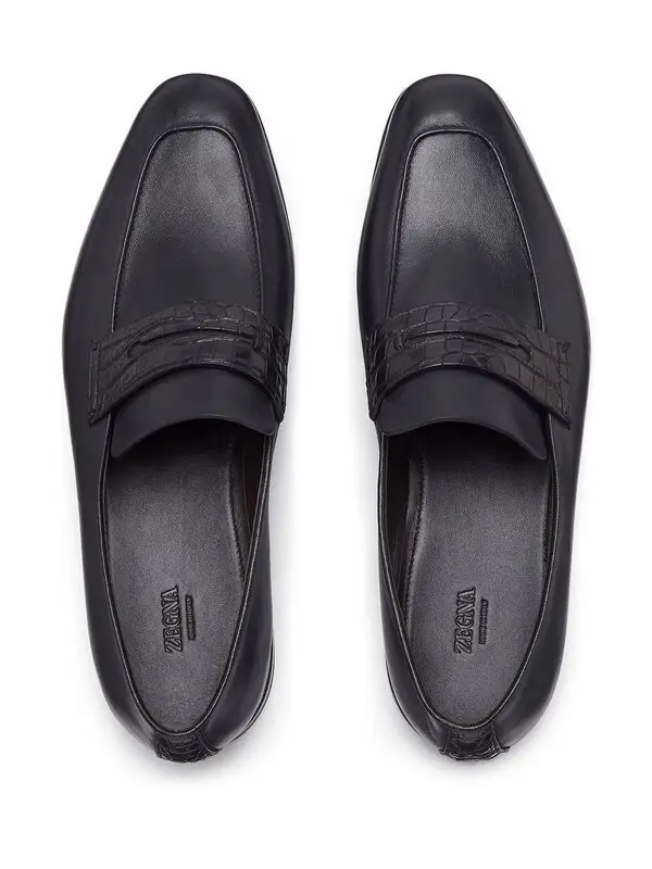 Zegna Leather Loafers - Black