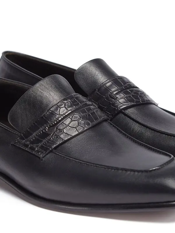 Zegna Leather Loafers - Black