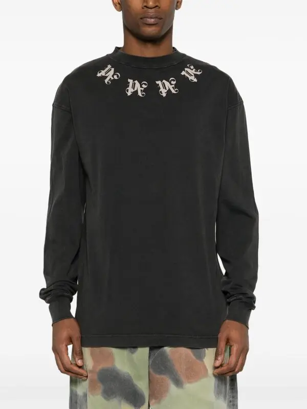 Palm Angels Monogram-print Cotton T-shirt