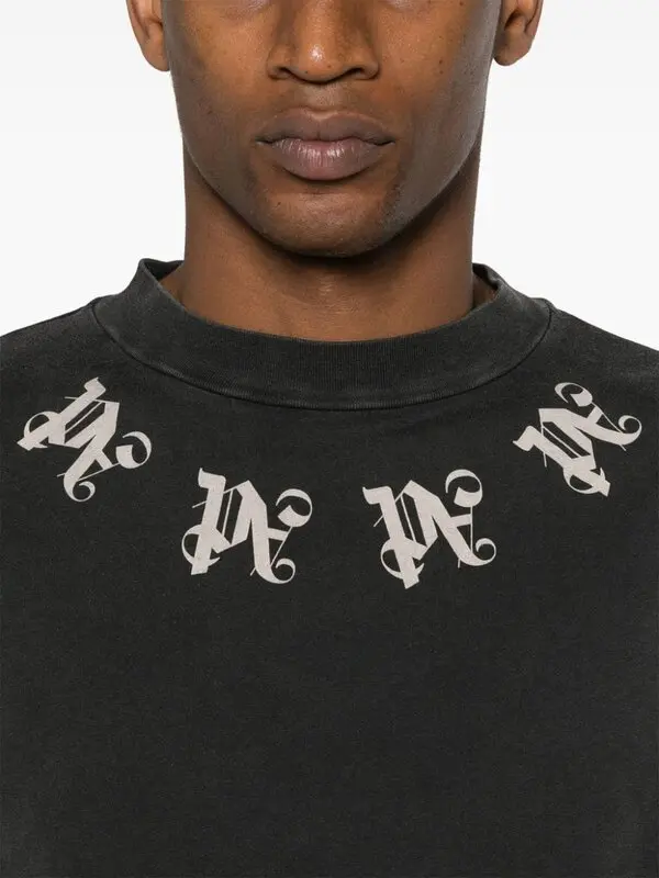 Palm Angels Monogram-print Cotton T-shirt