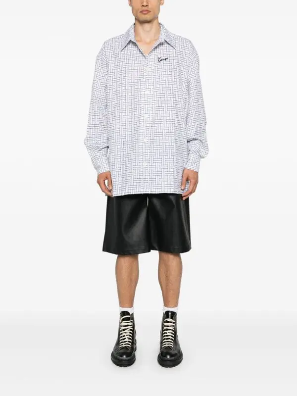 Kenzo Logo-embroidered Weave Shirt