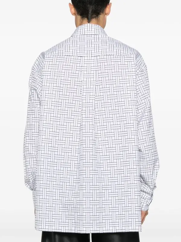 Kenzo Logo-embroidered Weave Shirt
