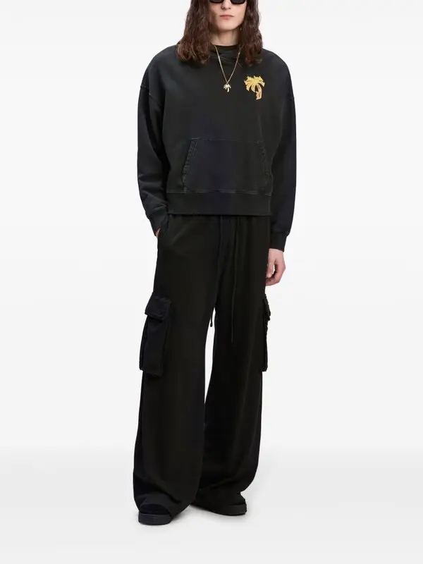 Palm Angels Burning Palm Cotton Hoodie