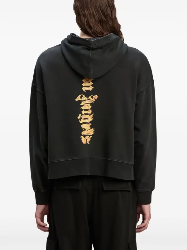 Palm Angels Burning Palm Cotton Hoodie