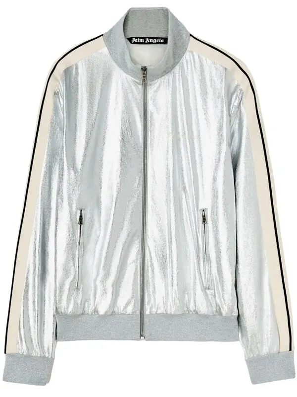 Palm Angels Metallic-finish Leather Jacket