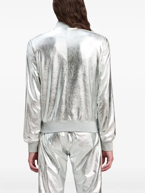 Palm Angels Metallic-finish Leather Jacket