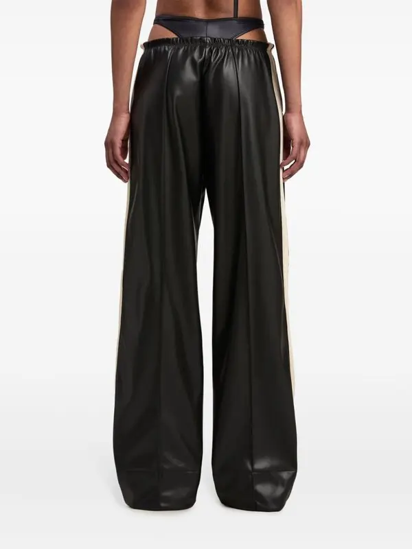 Palm Angels Logo-embroidered Wide-leg Track Pants - Black
