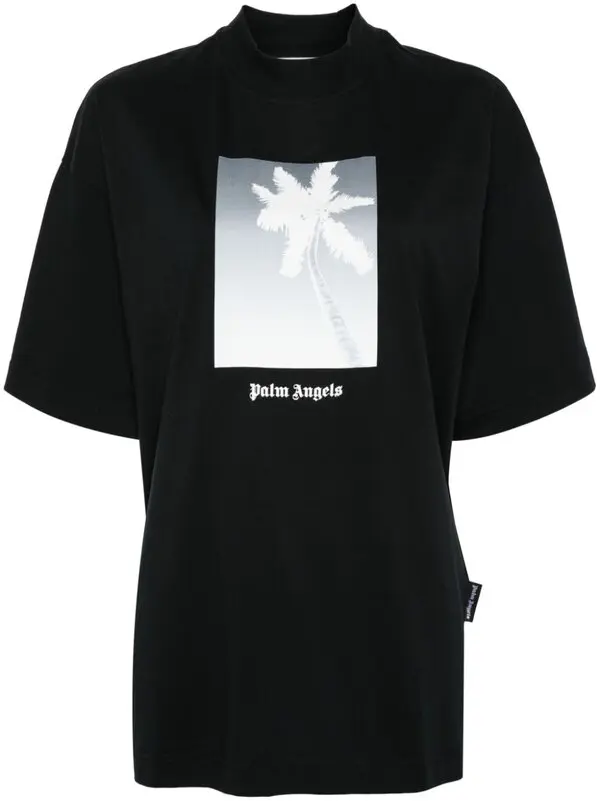 Palm Angels Palm Tree-print Cotton T-shirt