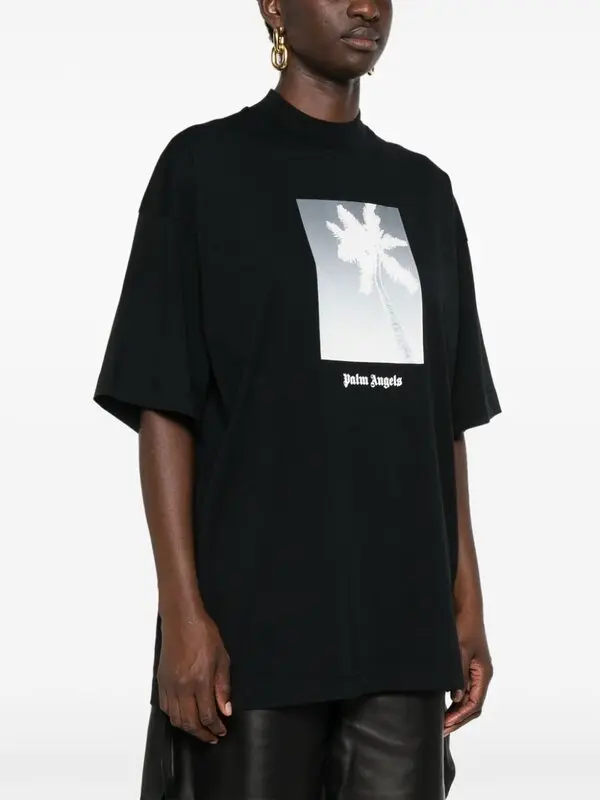 Palm Angels Palm Tree-print Cotton T-shirt