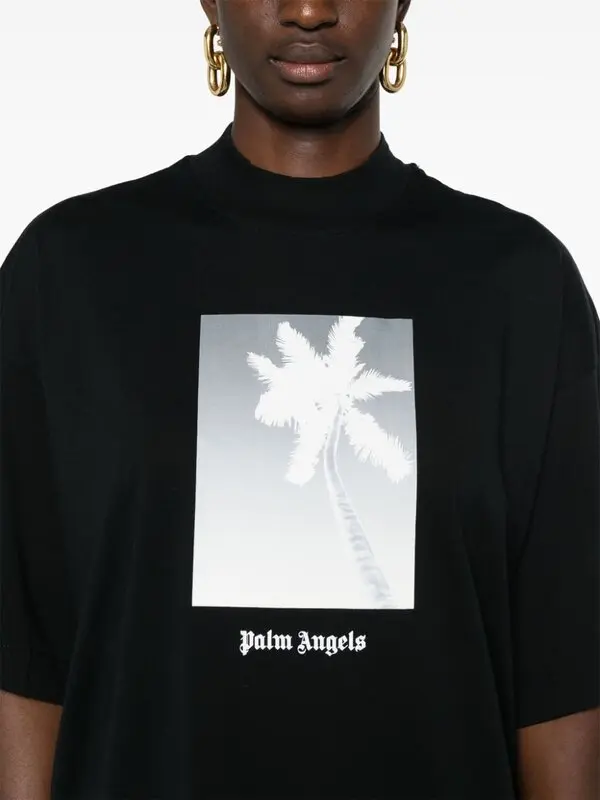 Palm Angels Palm Tree-print Cotton T-shirt