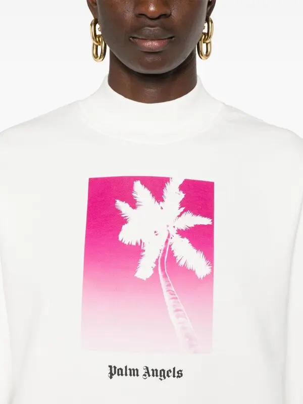 Palm Angels Palm Tree-print Cotton Sweatshirt