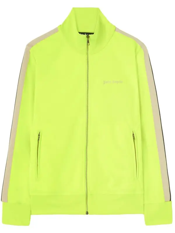 Palm Angels Logo-print High-neck Jacket - Yellow