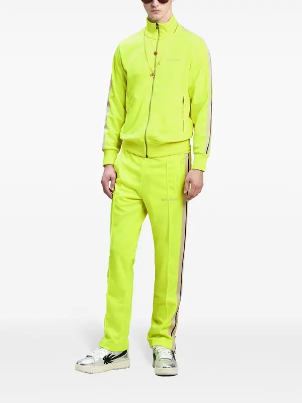 Palm Angels Logo-print High-neck Jacket - Yellow