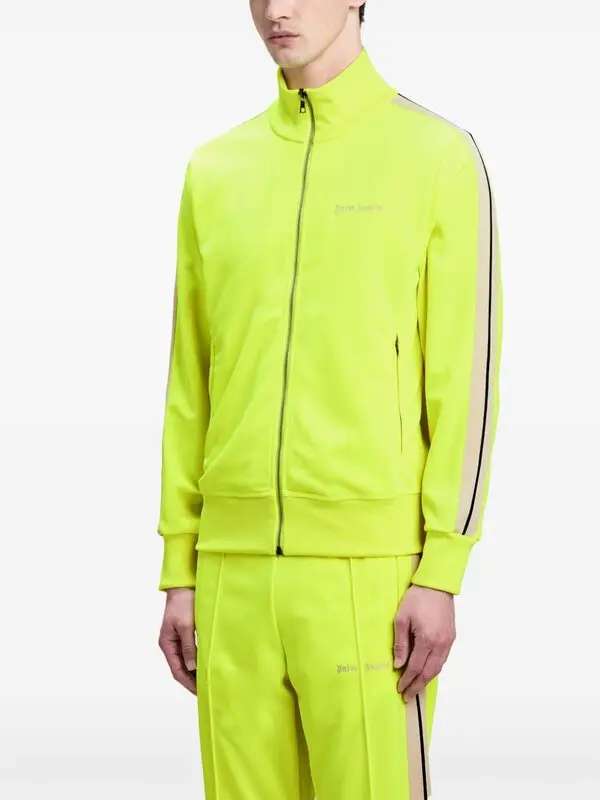 Palm Angels Logo-print High-neck Jacket - Yellow