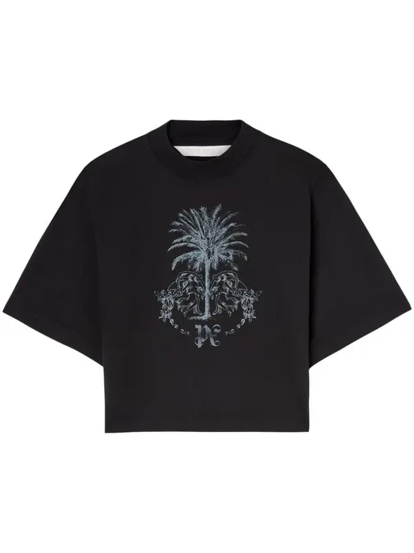 Palm Angels Palms Pencil Cropped Top