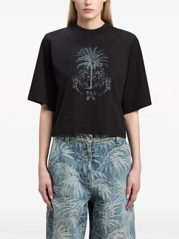 Palm Angels Palms Pencil Cropped Top