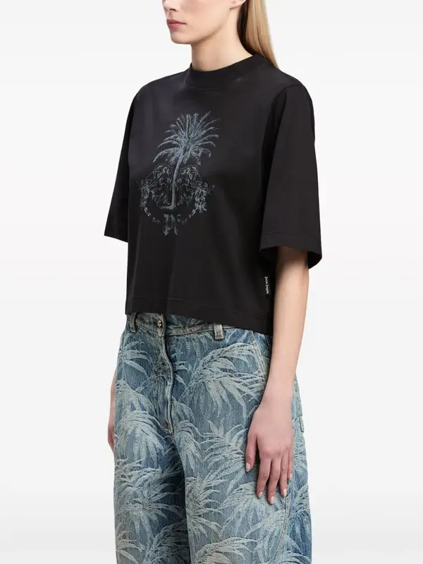 Palm Angels Palms Pencil Cropped Top