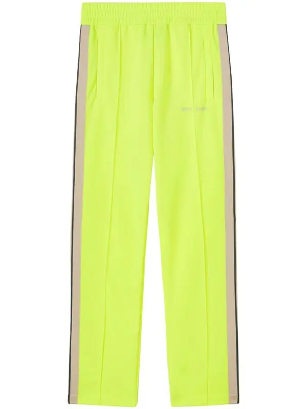Palm Angels Logo-embroidered Straight-leg Track Pants - Yellow