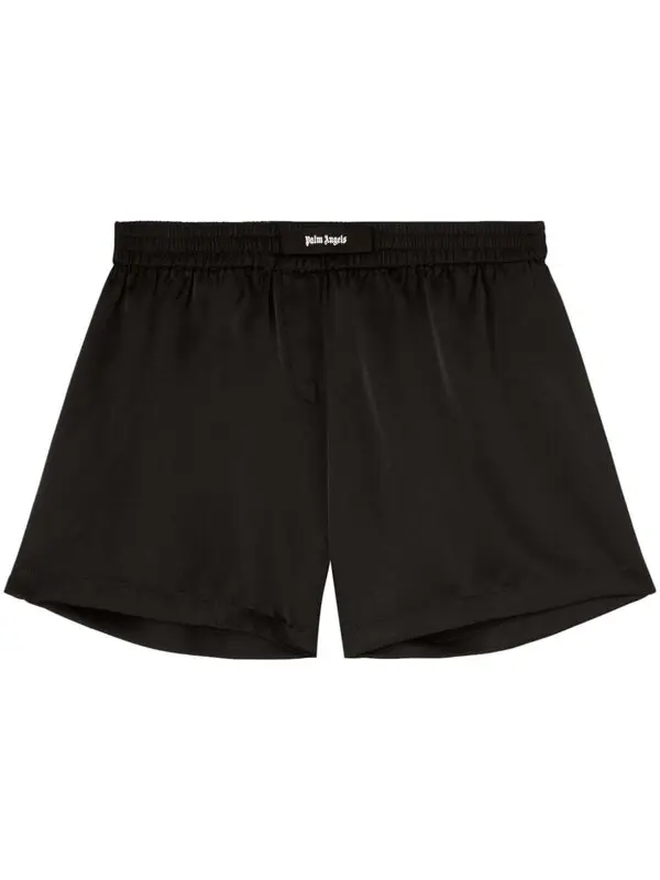 Palm Angels Logo-appliqué Boxer Shorts - Black