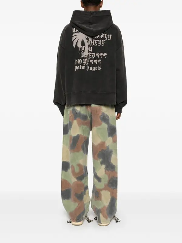 Palm Angels Monogram-print Cotton Hoodie