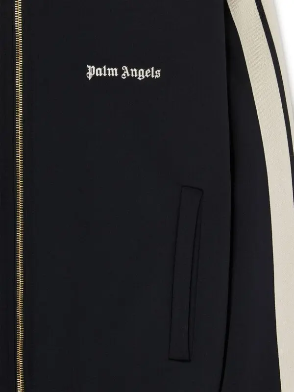 Palm Angels Logo-print Track Bomber Jacket - Black