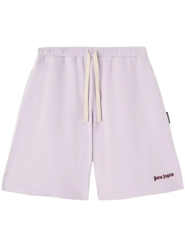 Palm Angels Logo-print Cotton Shorts
