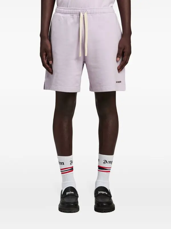 Palm Angels Logo-print Cotton Shorts