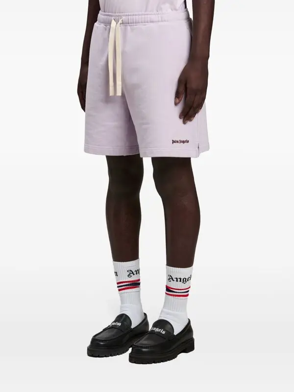 Palm Angels Logo-print Cotton Shorts