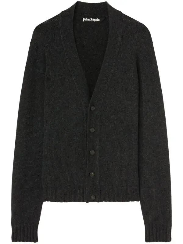 Palm Angels Logo-intarsia Cardigan