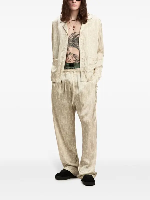 Palm Angels Monogram-pattern Cotton Shirt