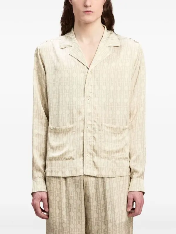 Palm Angels Monogram-pattern Cotton Shirt