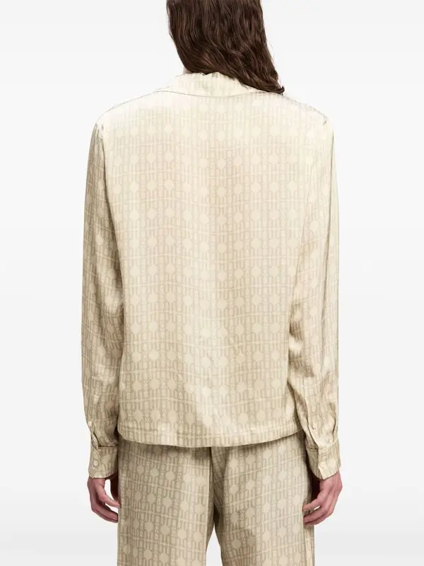 Palm Angels Monogram-pattern Cotton Shirt