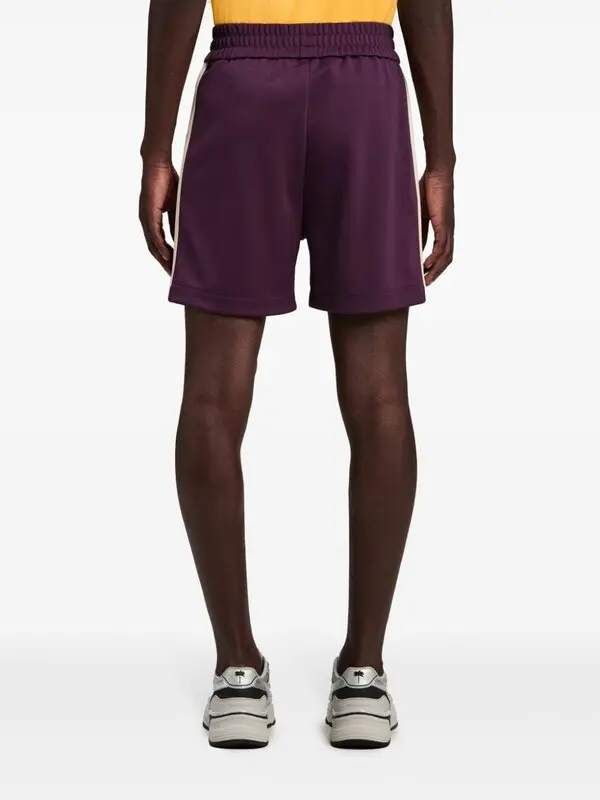 Palm Angels Logo-embroidered Stripe-detail Shorts