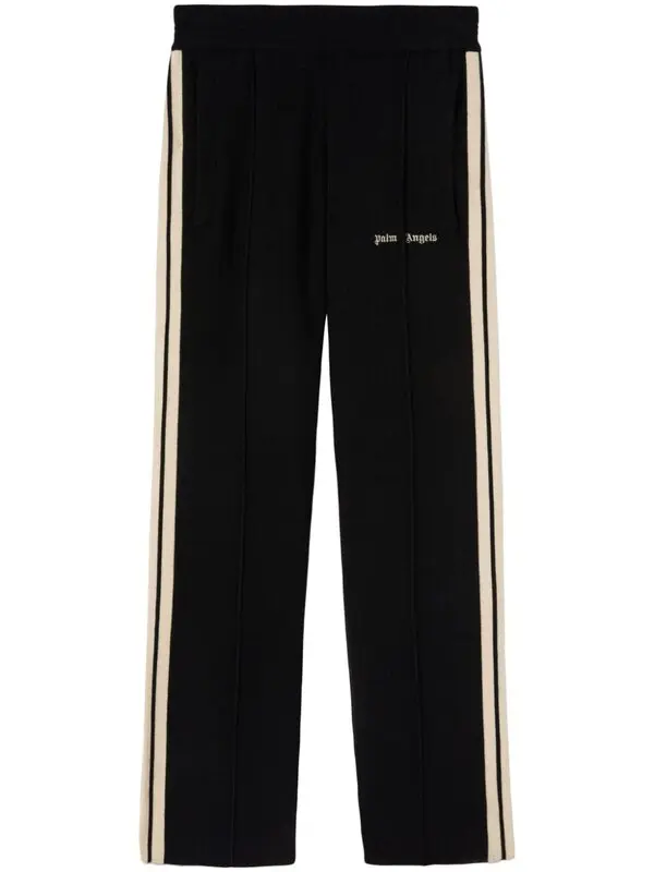 Palm Angels Logo-embroidered Track Pants - Black