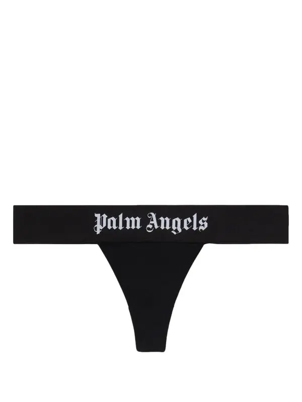 Palm Angels Logo-waistband Thong - Black