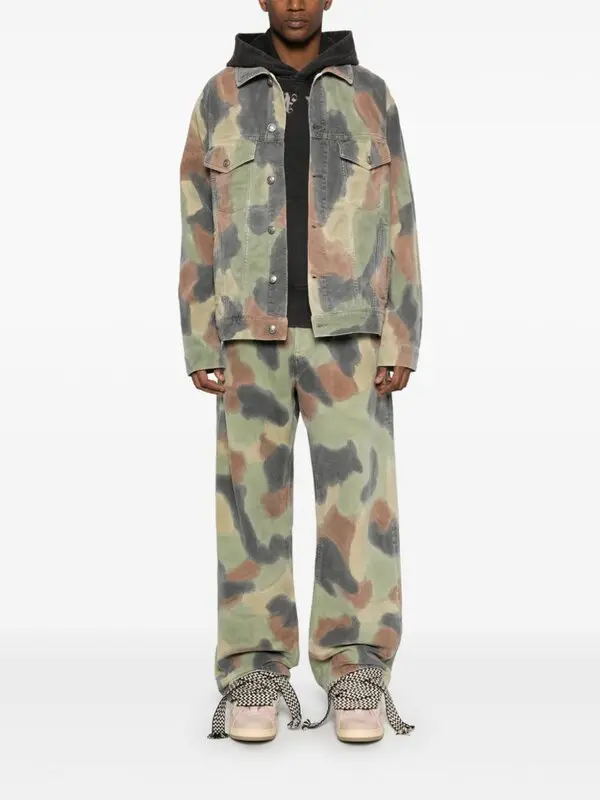 Palm Angels Camouflage-pattern Denim Jacket