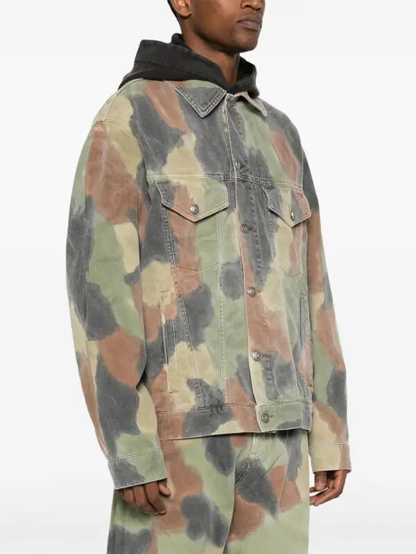 Palm Angels Camouflage-pattern Denim Jacket