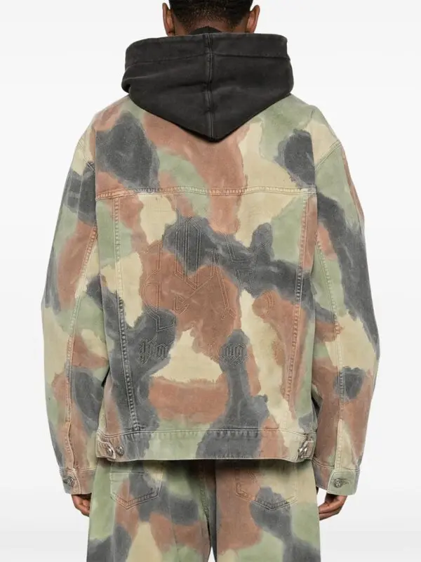 Palm Angels Camouflage-pattern Denim Jacket